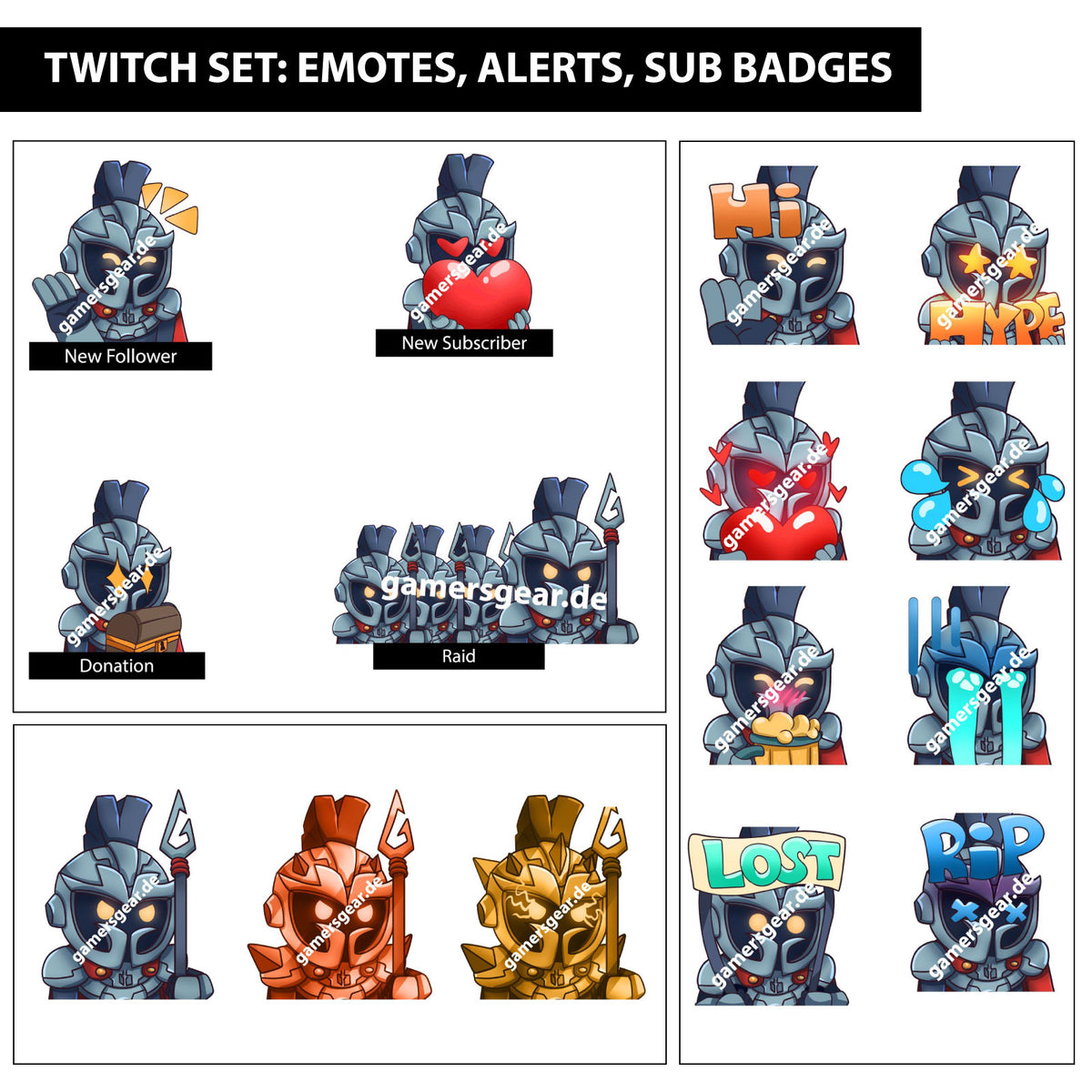 GamersGear animiertes Twitch Set "Gary Guard"